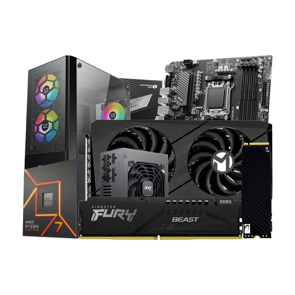 AMD Ryzen 7 7700 MSI PRO B650M-P DDR5 32GB RAM 1TB SSD Gaming PC Price ...