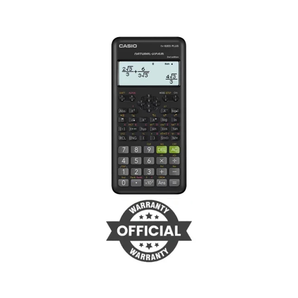 Casio FX-82ES Plus 2nd Edition Non Programmable Scientific Calculator ...