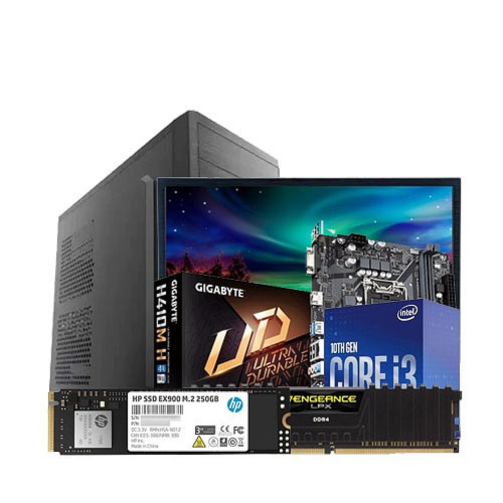 INTEL Core i3 10100 Gigabyte H410M H Desktop PC Price in BD