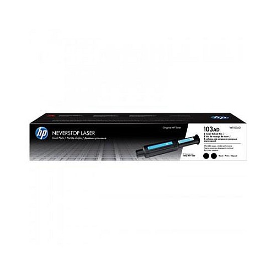 HP 103AD Dual Pack Black Original Neverstop Laser Toner Reload Kit ...